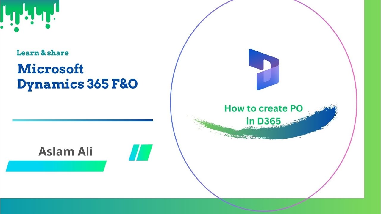How to create Purchase order in D365 ? - YouTube