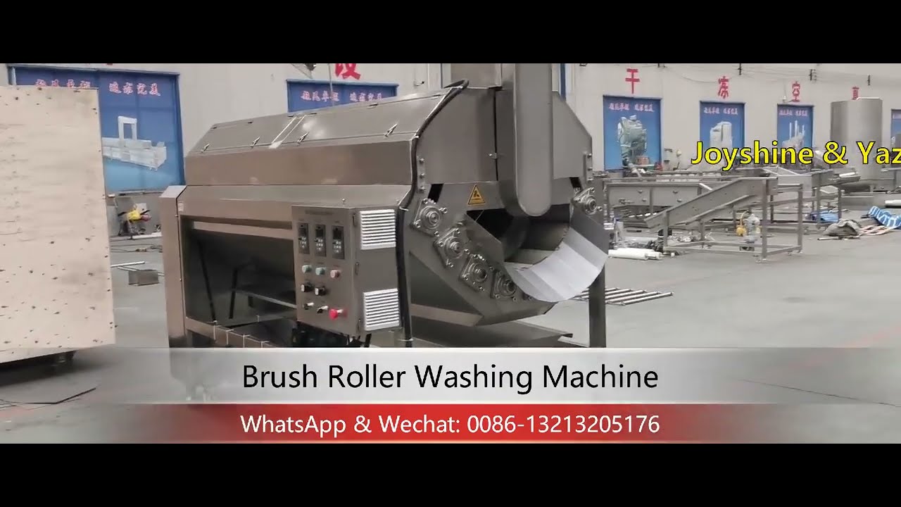 Big Capacity Brush Roller Washing Machine / brushing machine / potato ...
