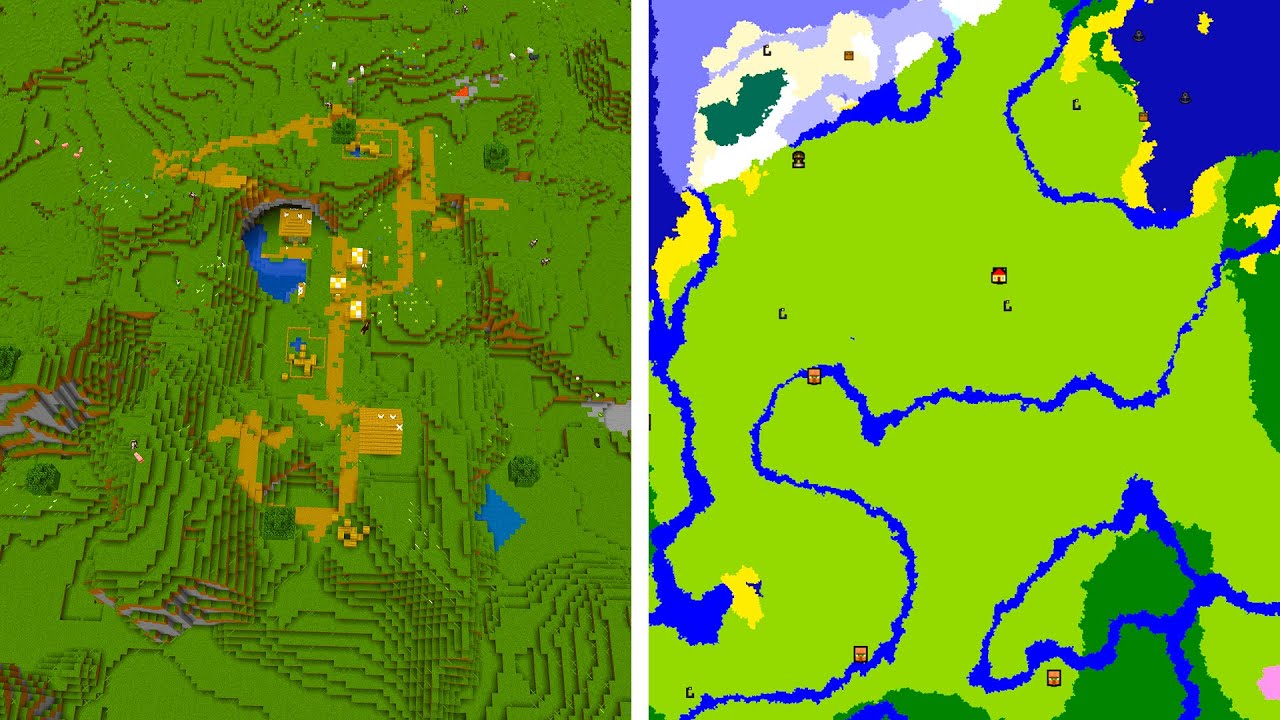 How to find a Village in a Big Plains Biome with Cubiomes Viewer - YouTube
