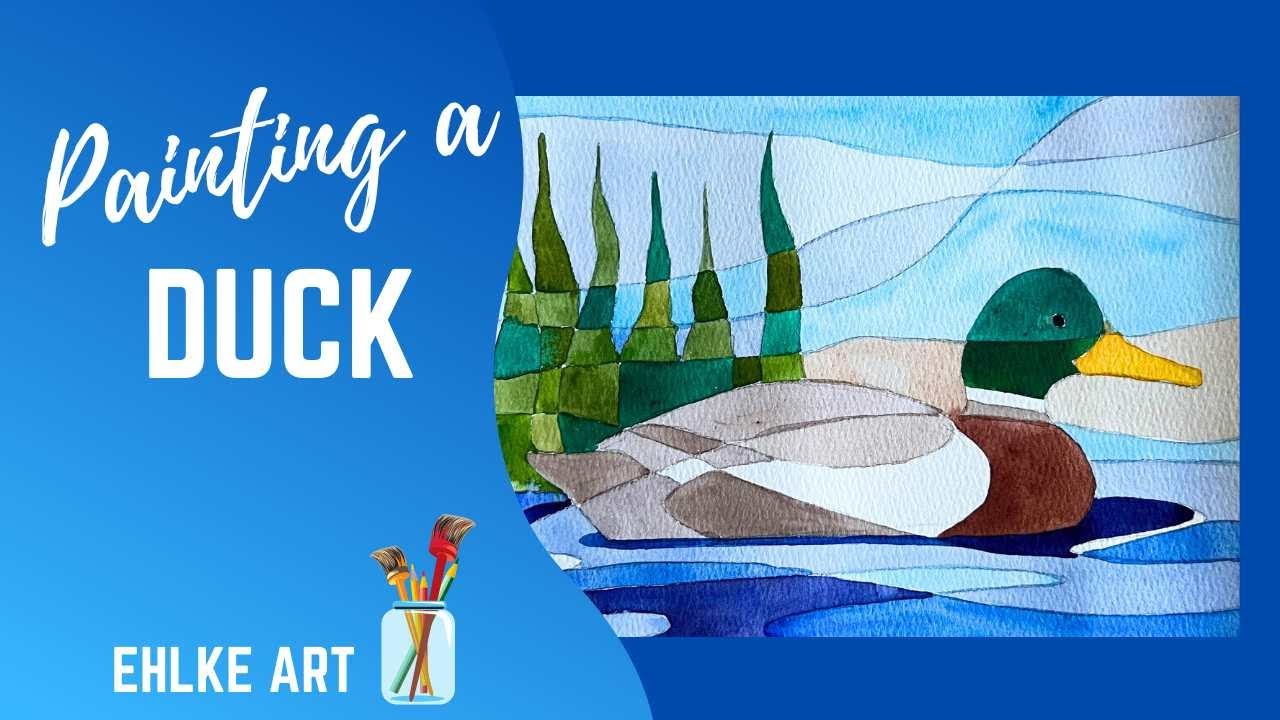 Watercolor DUCK Painting - YouTube