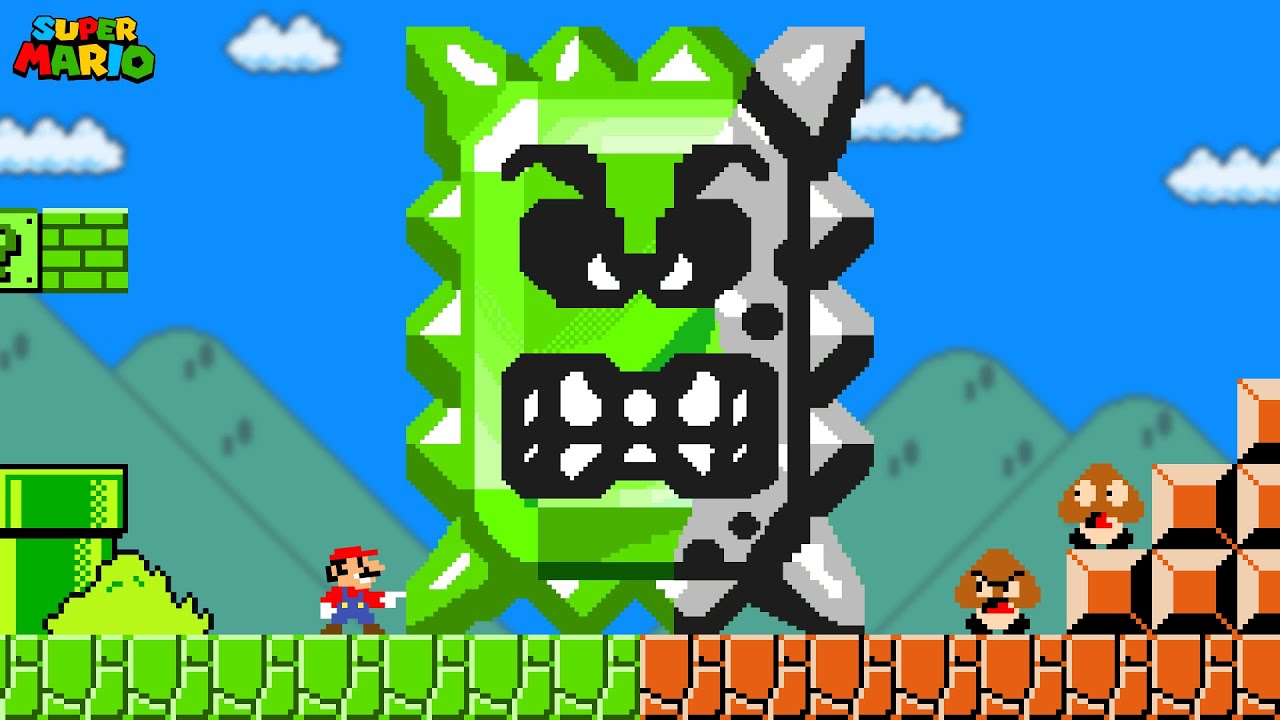 When Everything Mario Touches Turns To Color GREEN! - YouTube