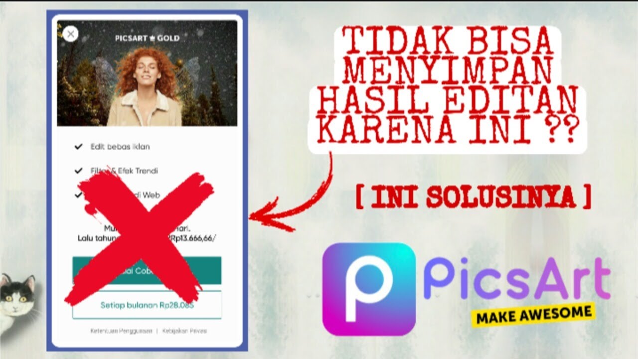 CARA MENYIMPAN FOTO EDITAN DI PICSART (Solusi Tidak Bisa Menyimpan foto ...