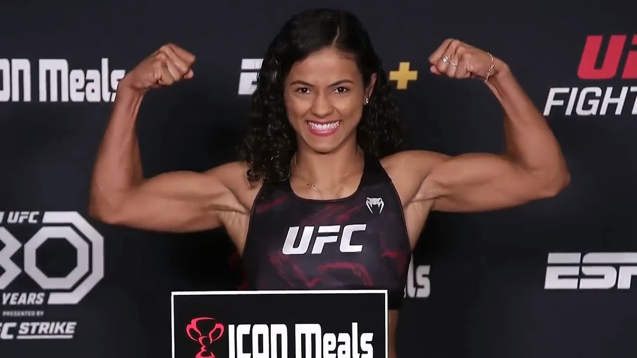 Natália Silva and Victoria Leonardo - Official Weigh-ins - (UFC Fight ...