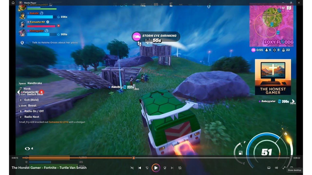 The Honest Gamer Fortnite Turtle Van Smash - YouTube