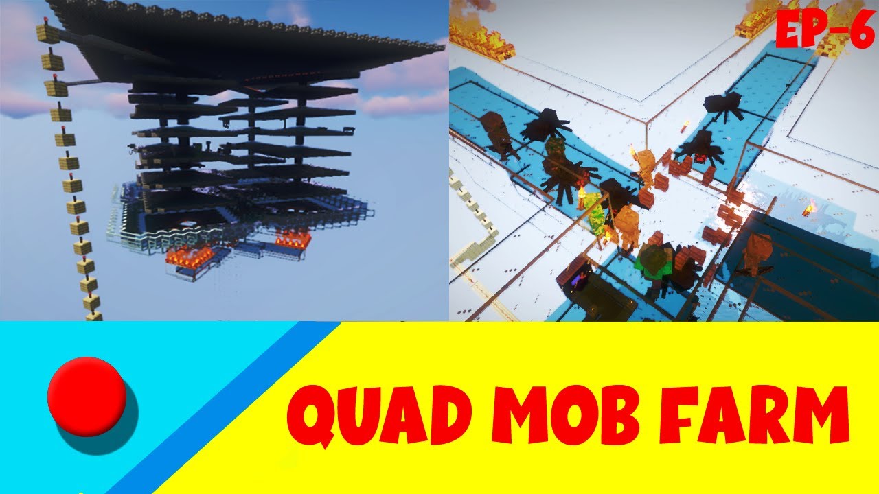Quad Mob Farm 1.16.4 || Minecraft Survival || Ep-6 - YouTube