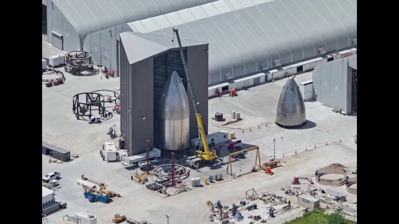 SpaceX starship Boca Chica super heavy building, SN5,6,7,8 and Demo2 ...