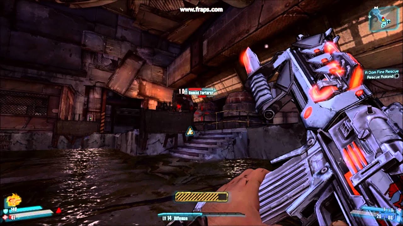 Borderlands 2 Epic weapon (level 8) The Skewering Blaster - YouTube