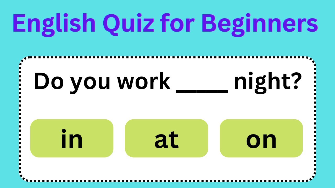 English Quiz for Beginners | Test your Grammar | English Trial | # ...