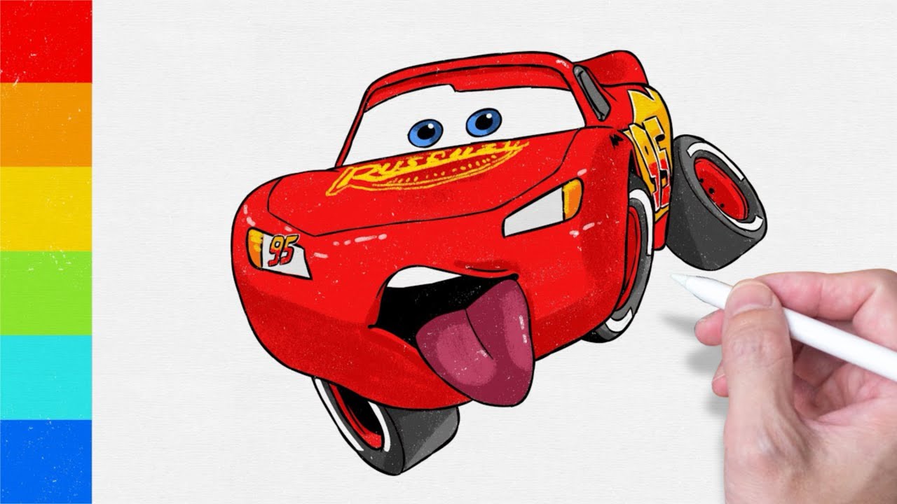 How To Draw Lightning McQueen Flies | Drawing, Colouring For Kids - YouTube