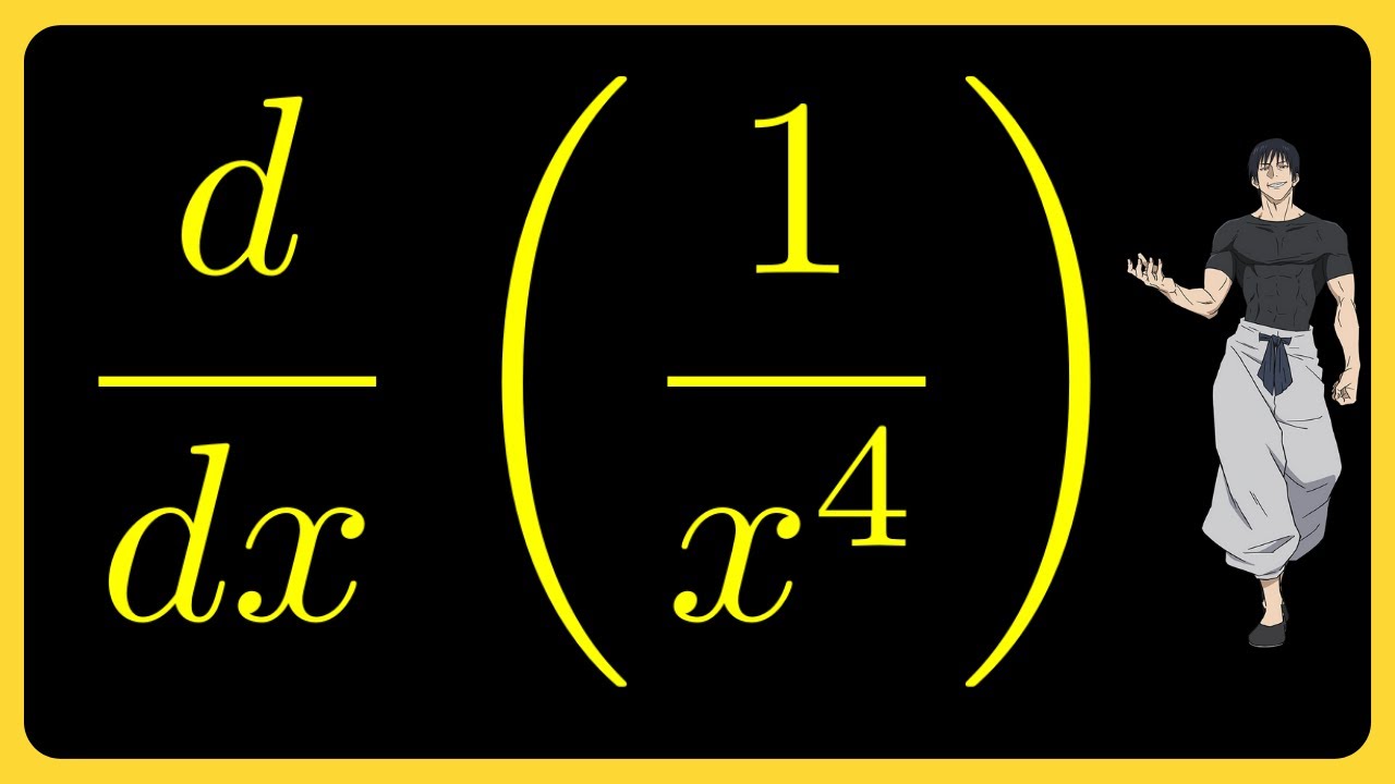 Derivada de função com fração - 1/x^4 - Exercício Resolvido. - YouTube