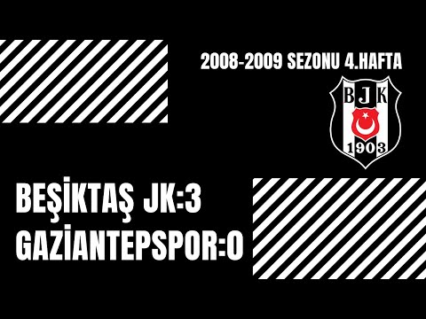 Beşiktaş-Gaziantepspor Turkcell Süper Lig 4.Hafta 2008-2009 Sezonu Özet 3-0