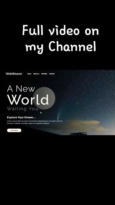Design A Hero Section Using Htmlcssand Javascript Shorts Html Css Javascript Youtube