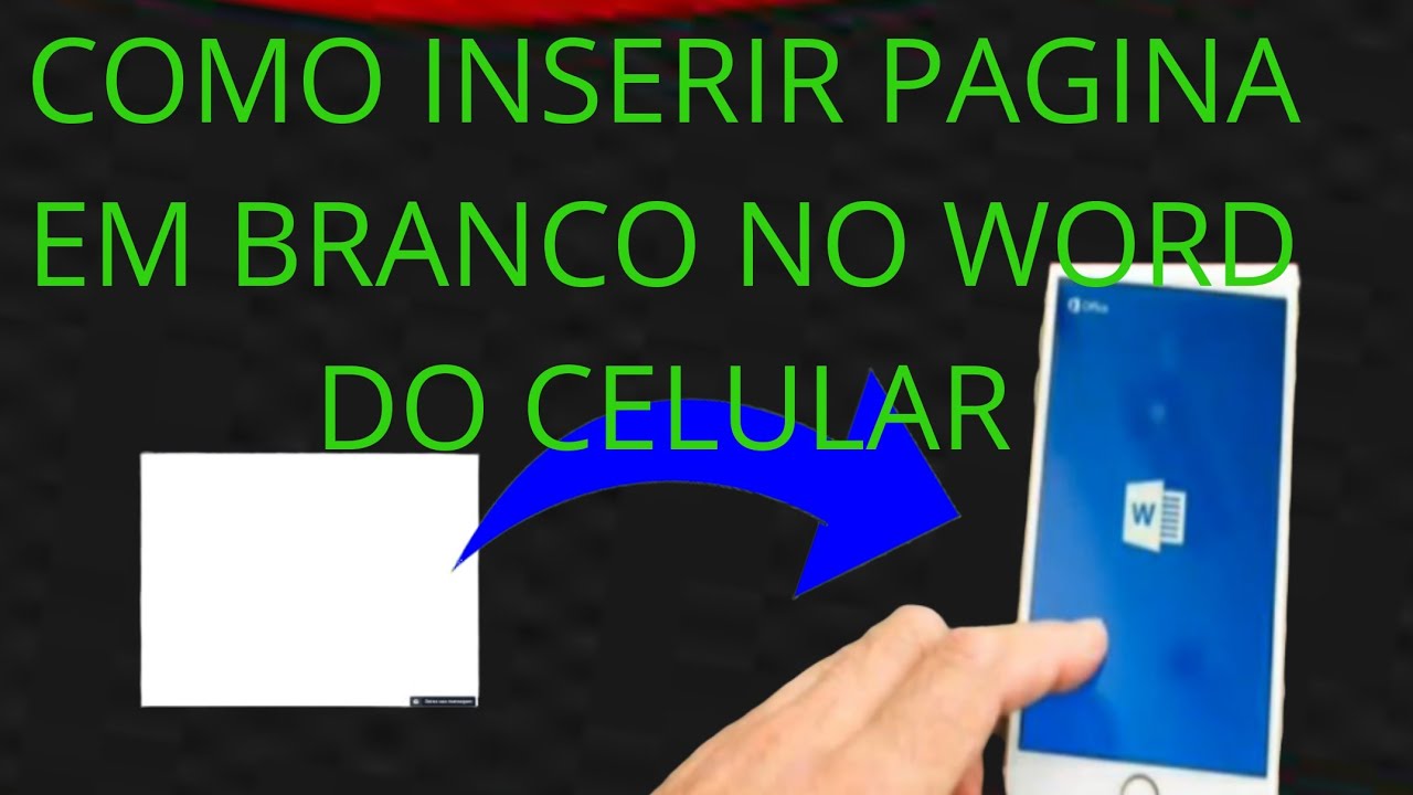 como inserir pagina em branco no Word pelo celular - YouTube