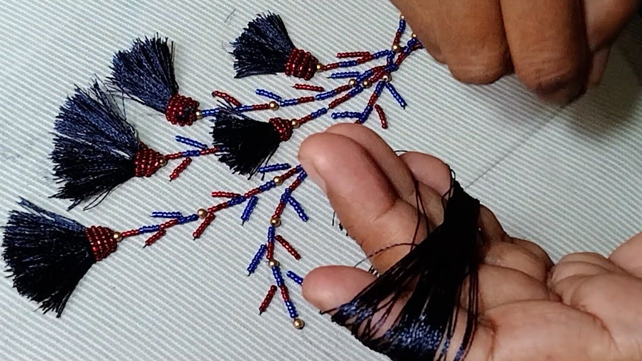 Cutt moti work || cutt moti embroidery || rasham flower || handwork ...