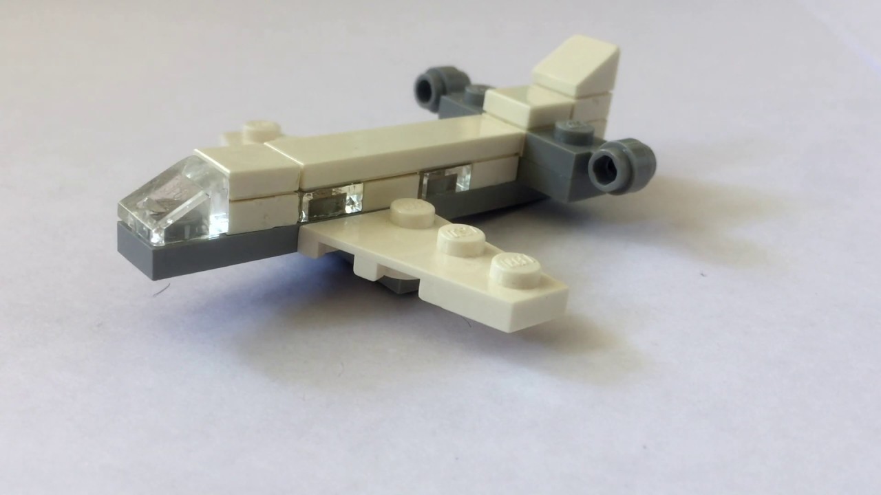 Mini Lego Aeroplane Tutorial--TheBrickBrothers - YouTube