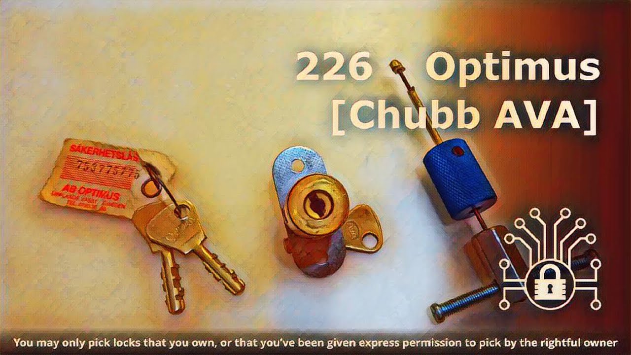 226 🔐 Optimus lock picked with custom made slider pick [Chubb AVA ...