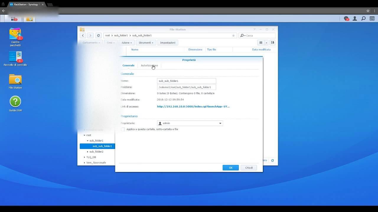 Assegnazione permessi specifica sottocartella Synology Rackstation ...