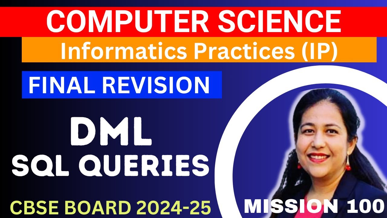Dml Commands In Sql Sidu Mission 100 Computer Science And Ip Class 3871