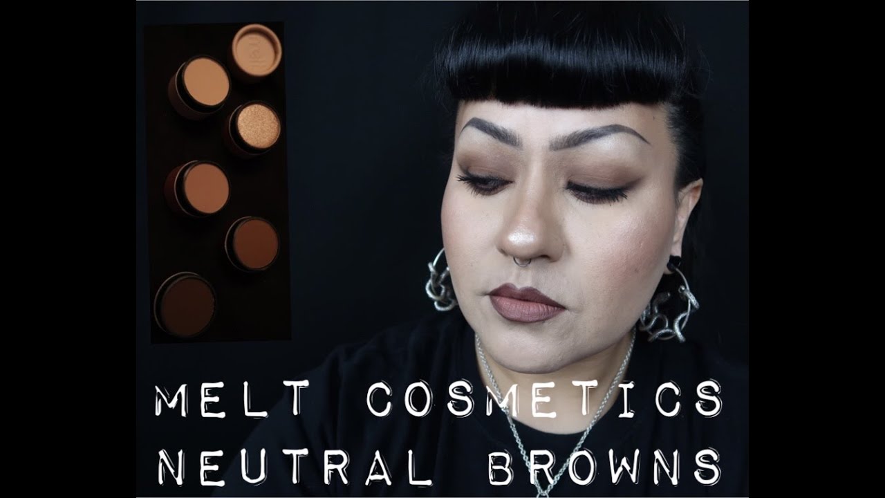 Chill neutral eye look using Melt Cosmetics Neutral Browns Petite Eyeshadow Stack - YouTube