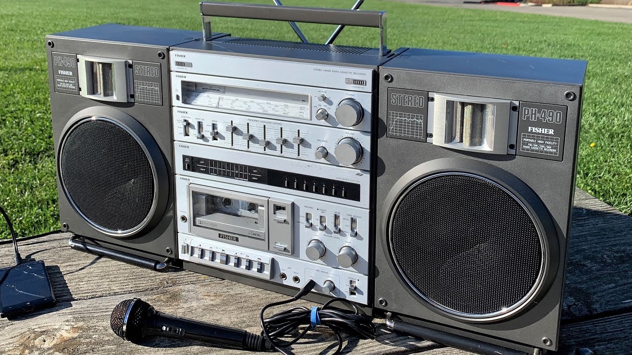 Fisher PH-490 vintage boombox from 1981 - YouTube