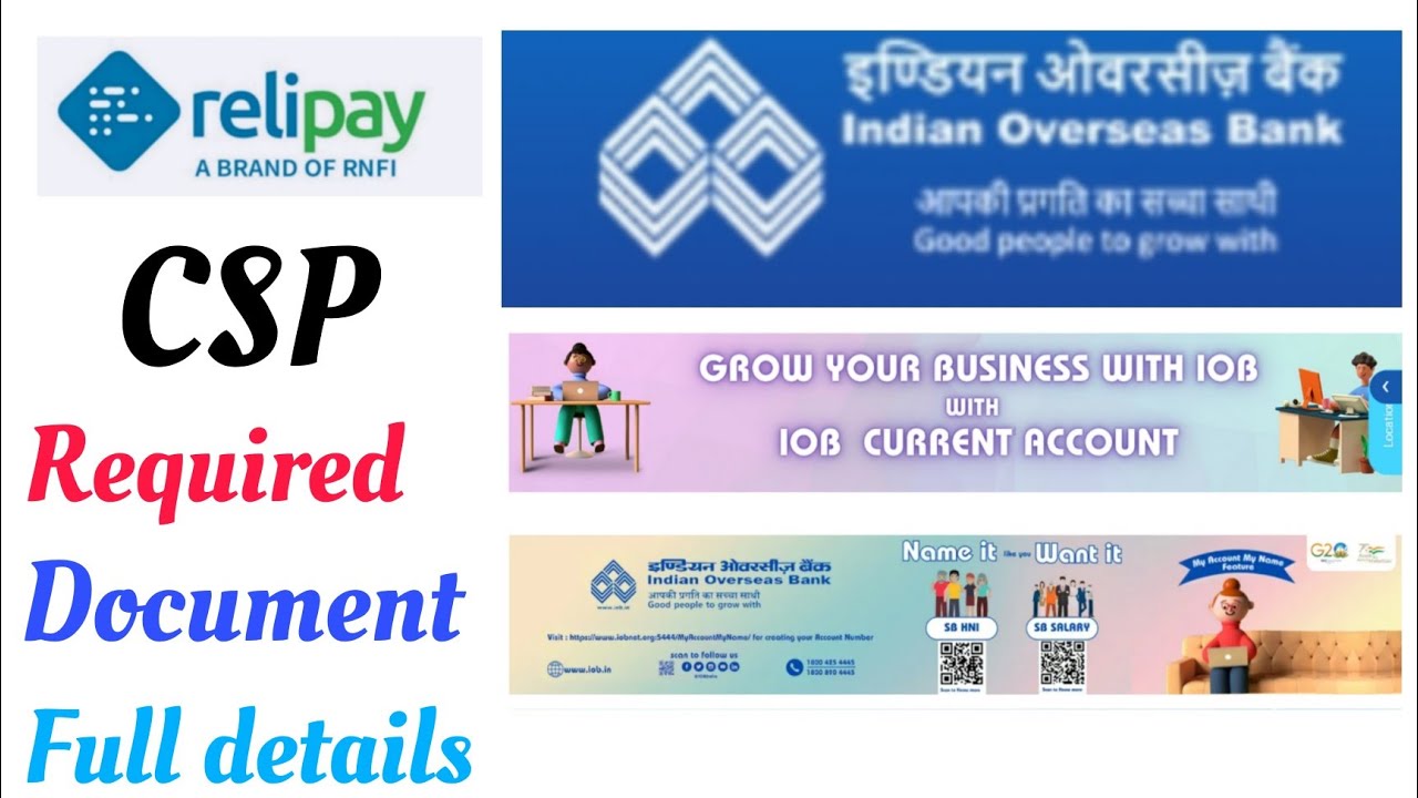 Rnfi Relipay India Overseas Bank csp Required Documents Full Details by ...