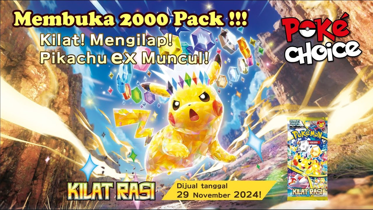 Membuka 2000 Pack Kilat Rasi!!! | Pokemon Indonesia | 3rd session - YouTube