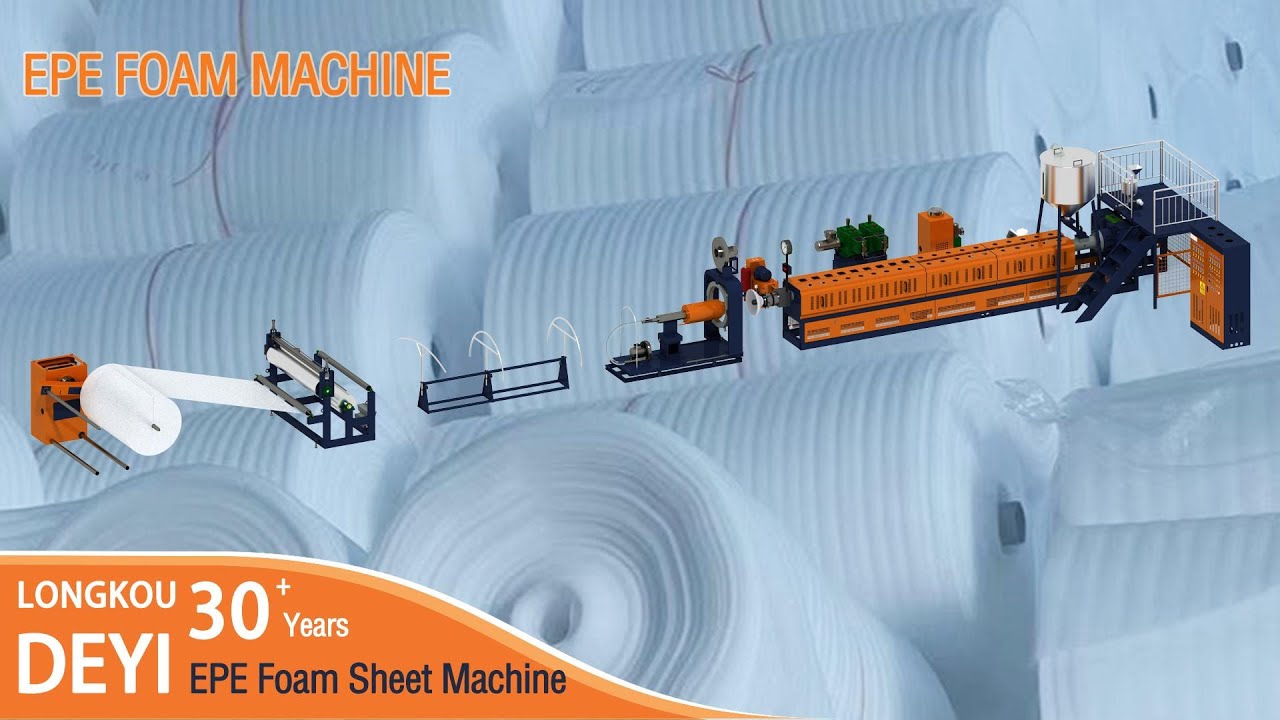 EPE foam sheet machine polyethylene foam sheet extrusion line from DEYI ...