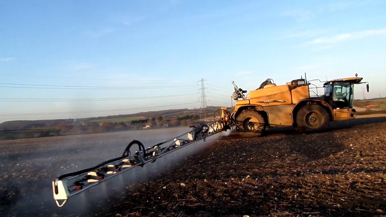 CAT Rogator Spraying - YouTube