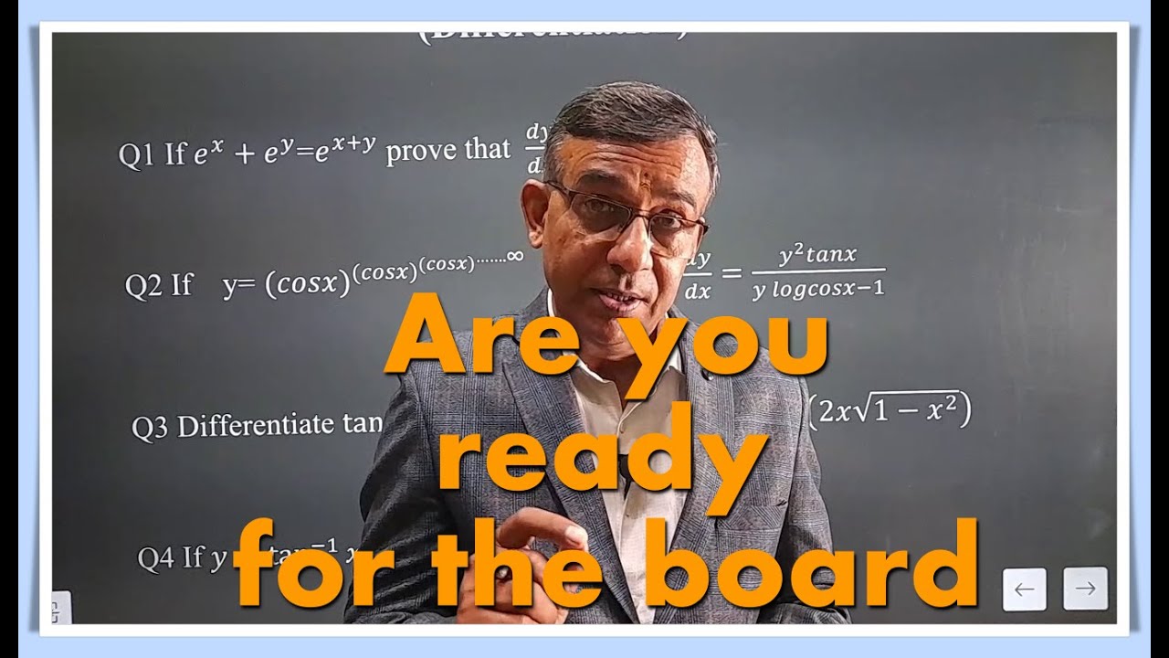 differentiation class 12 important questions cbse - YouTube