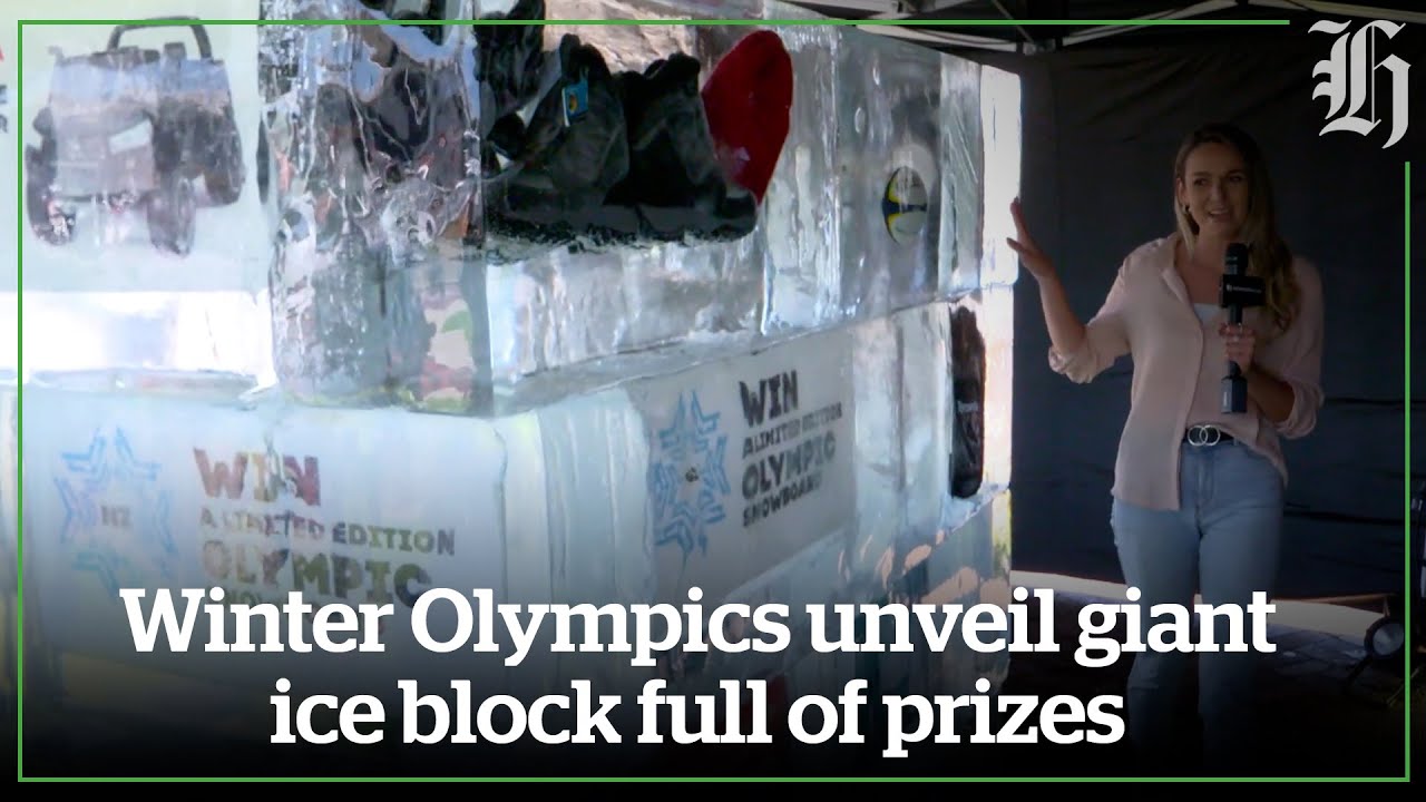 Winter Olympics unveil giant ice block full of prizes | nzherald.co.nz ...