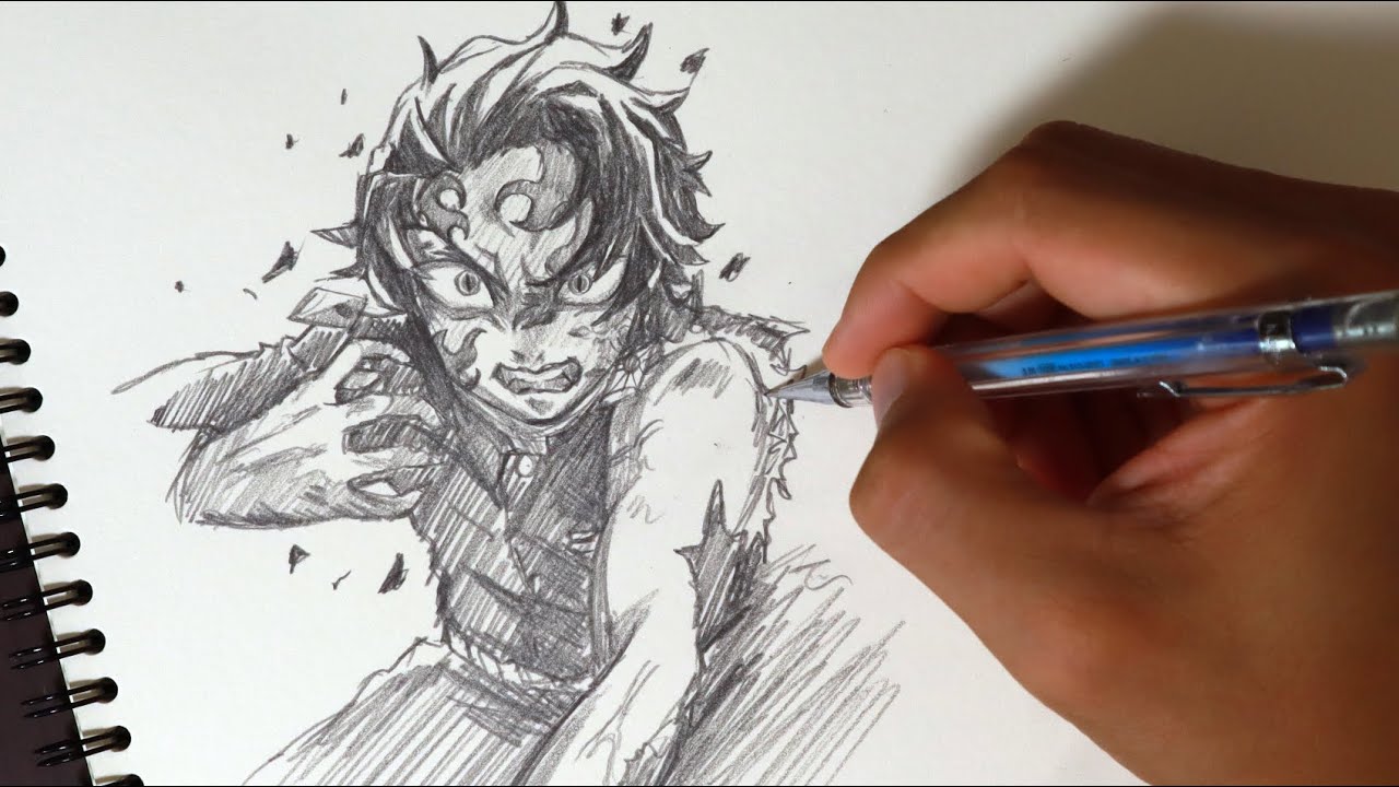 How to draw Tanjiro / demon king / Demon Slayer - YouTube