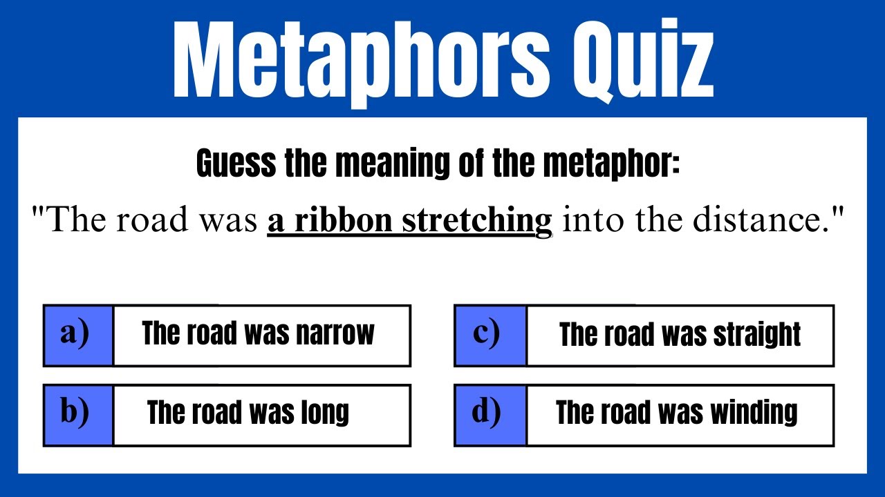 Metaphors Quiz - YouTube