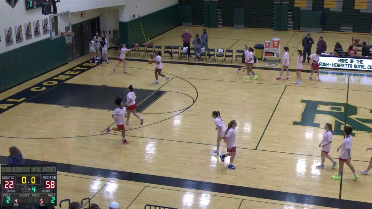 Rush-Henrietta High vs Fairport High School Girls' JuniorVarsity Basketball - YouTube
