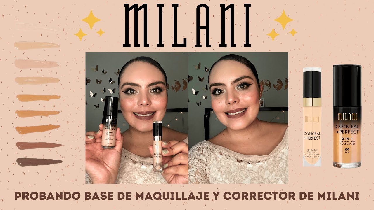 RESEÑA BASE DE MAQUILLAJE Y CORRECTOR DE MILANI | CONCEAL + PERFECT | DIANARY - YouTube