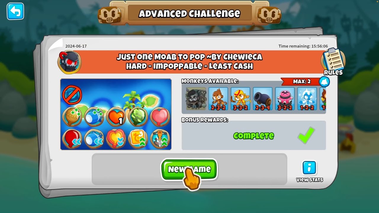 Bloons TD 6 | btd6 Advanced Challenge | Just One Moab To Pop | June 17 ...