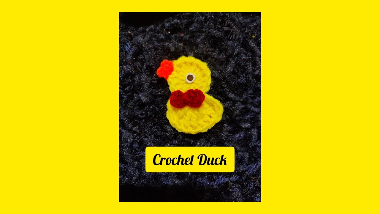 How to make Crochet Duck Applique pattern | Crochet Decorations ...