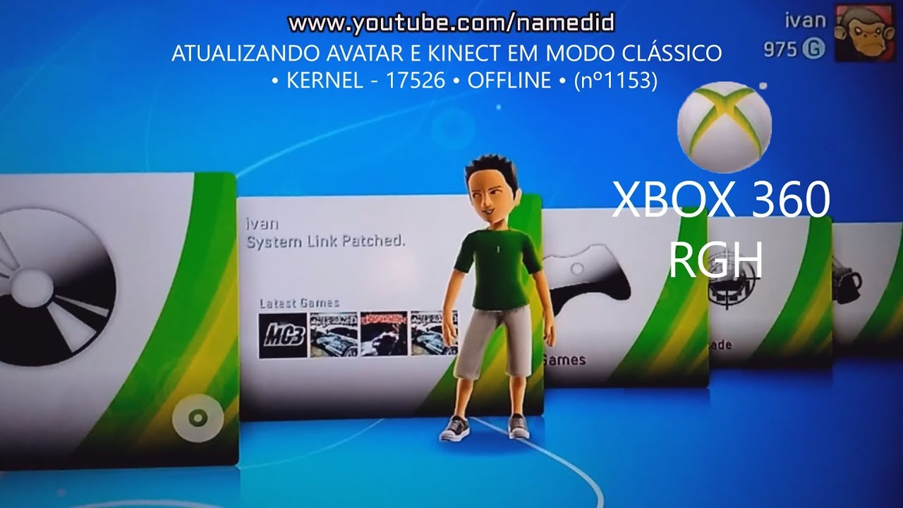 ATUALIZANDO AVATAR E KINECT EM MODO CLÁSSICO • KERNEL 17526 ...