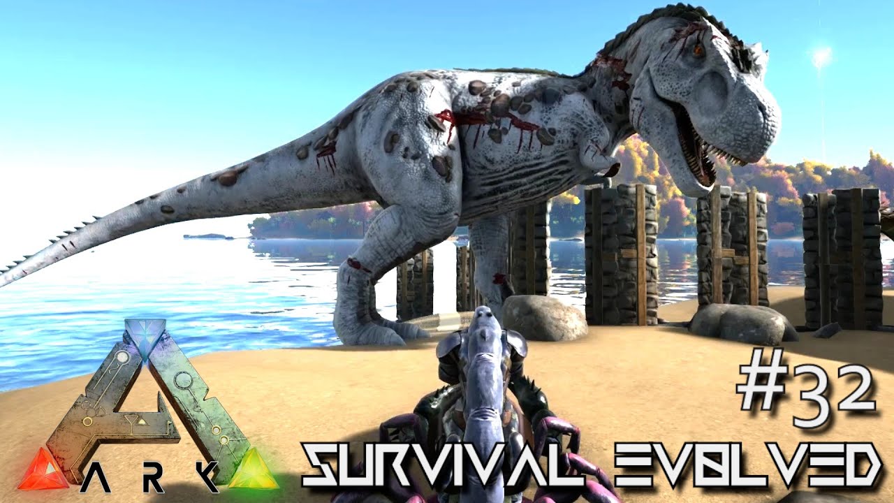 ARK: Survival Evolved - TREX KNOCKOUT WITH SCORPION !!! [Ep 32] (Server ...