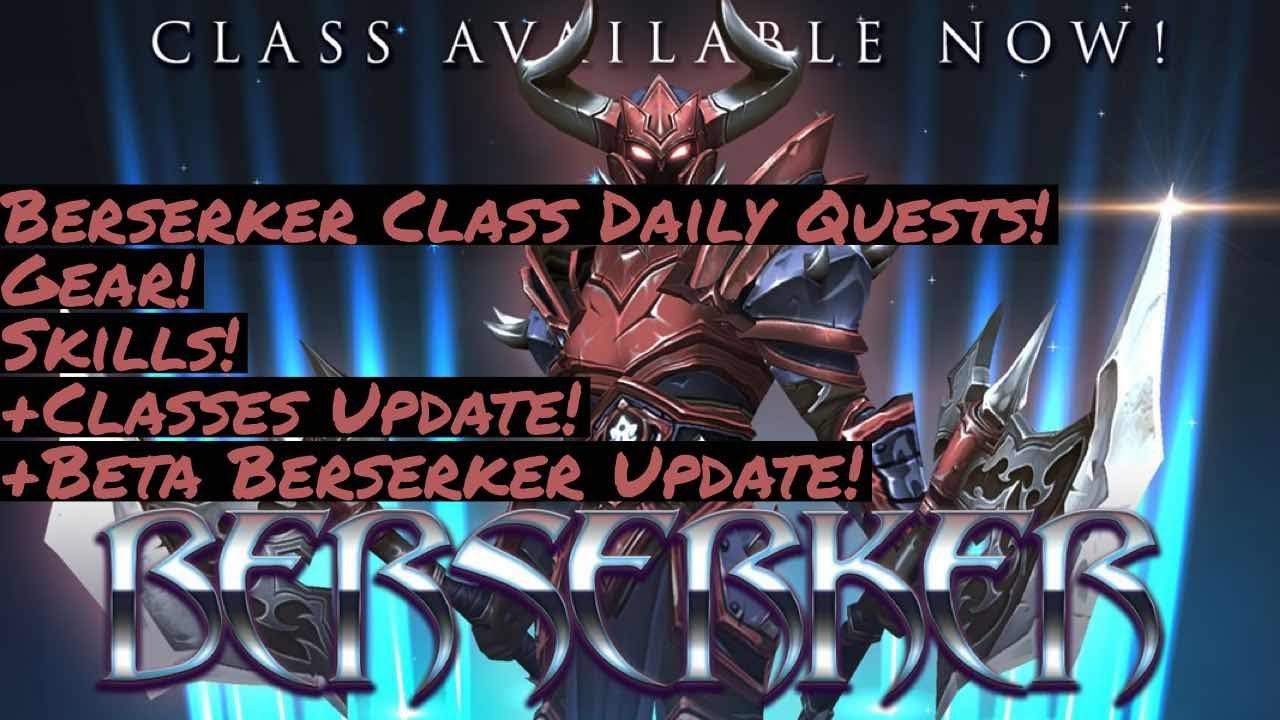 AQ3D Berserker Class Daily Quests! Gear! Skills! + Classes & Beta ...
