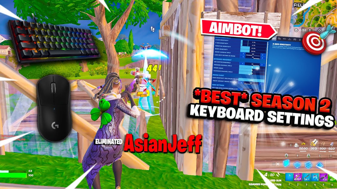 NEW *BEST* Keyboard & Mouse Settings for INSANE AIM + FAST EDITS ...