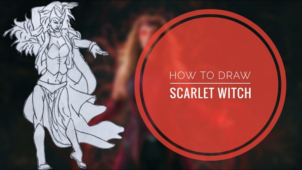 How to Draw Scarlet Witch from Marvel Comics || Scarlet Witch Drawing ...
