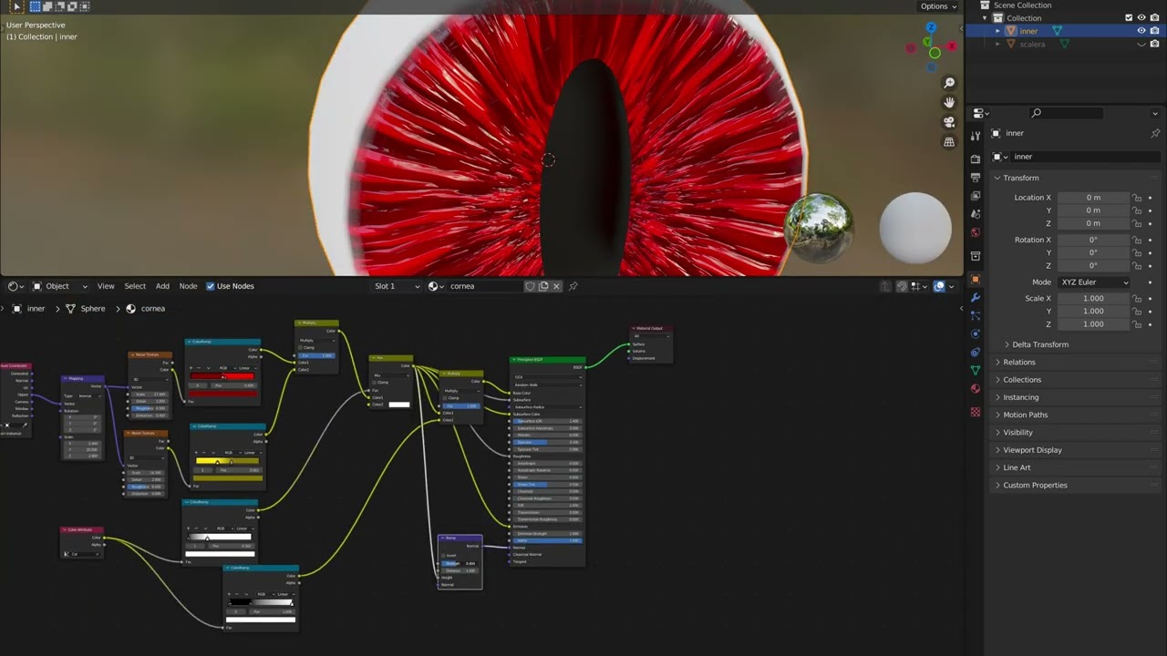 Creating cat style eyes in Blender 3D Timelapse - YouTube
