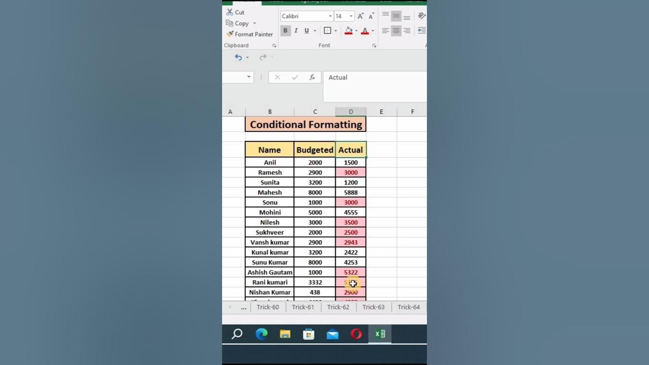 Conditional Formatting in Excel lll Explain in hindi, Conditional Formatting #spreadsheets # ...