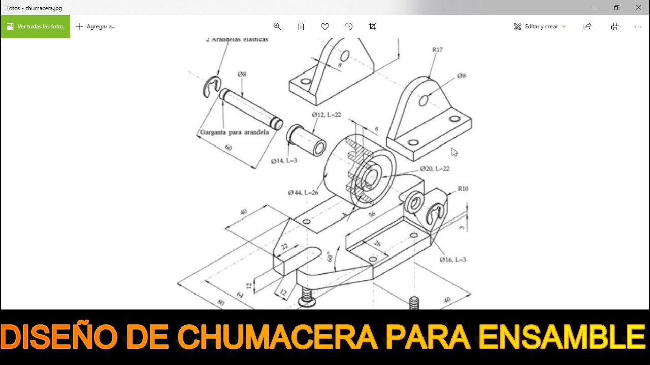 18. DISEÑO DE COMPONENTES PARA ENSAMBLE DE CHUMACERA - YouTube