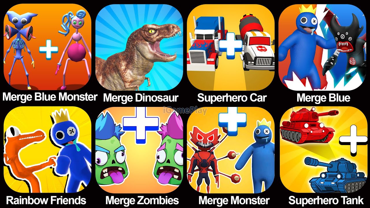Merge Master, Merge Rainbow Friends, Merge Blue Monster , Merge Tank ...