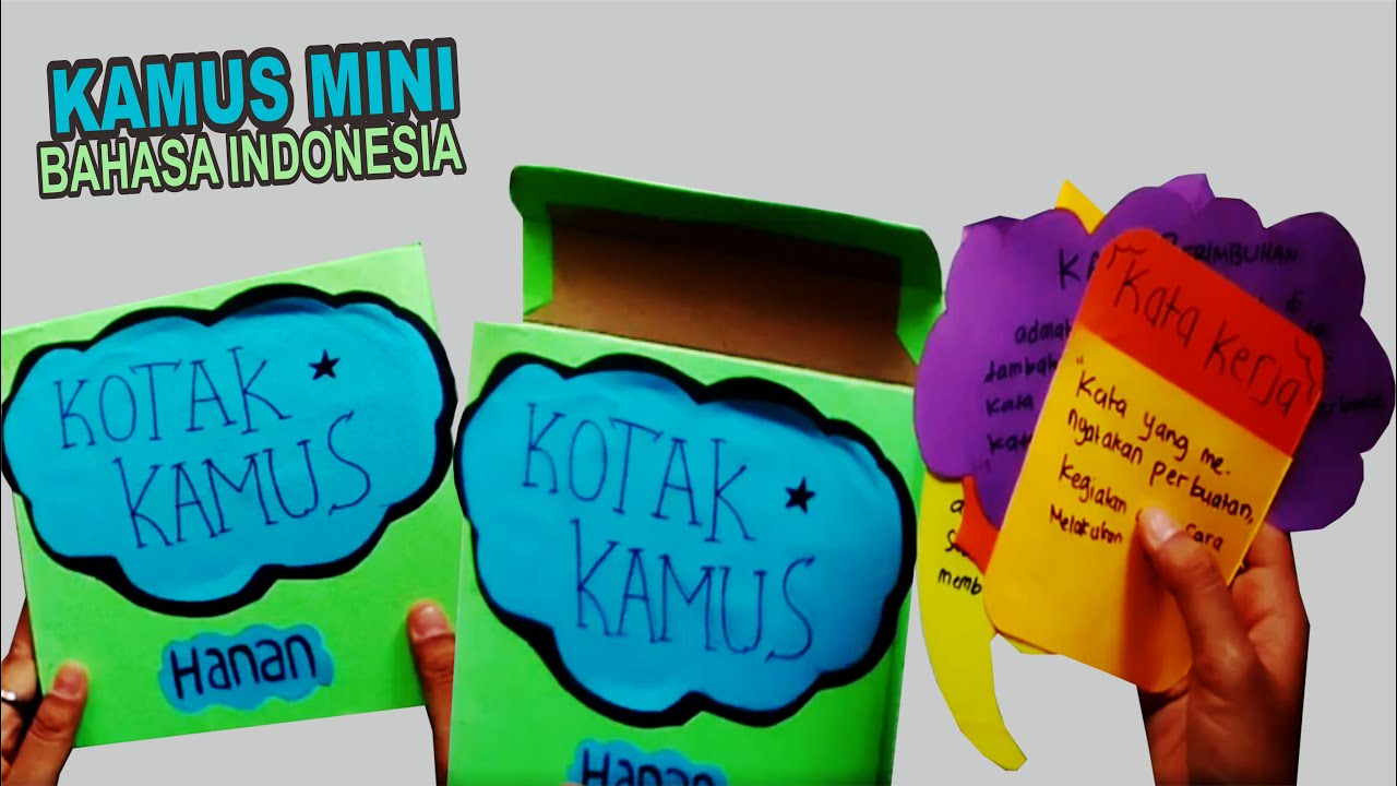 Membuat Kamus mini dan Kotak Kamus kartu dari Kardus | Bahasa Indonesia ...