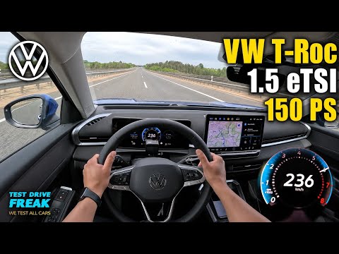 2026 Volkswagen T-Roc 1.5 eTSI 150 PS TOPSPEED POV | No Speed Limit Autobahn Drive