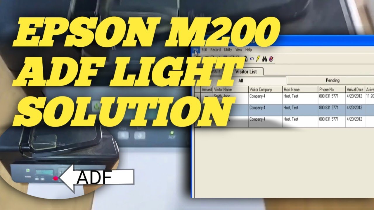 How To Epson M200 Adf Light Solution - YouTube