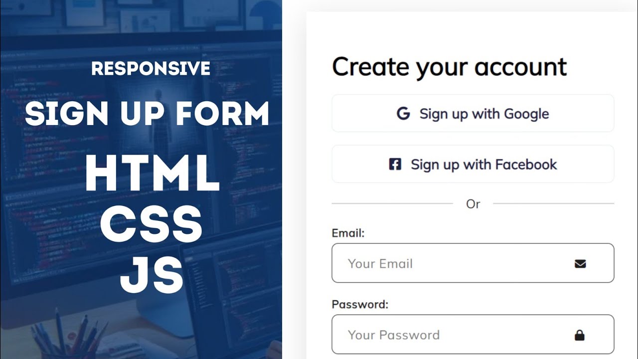 Building A Dynamic Signup Form With Html Css And Javascript Step By 8652