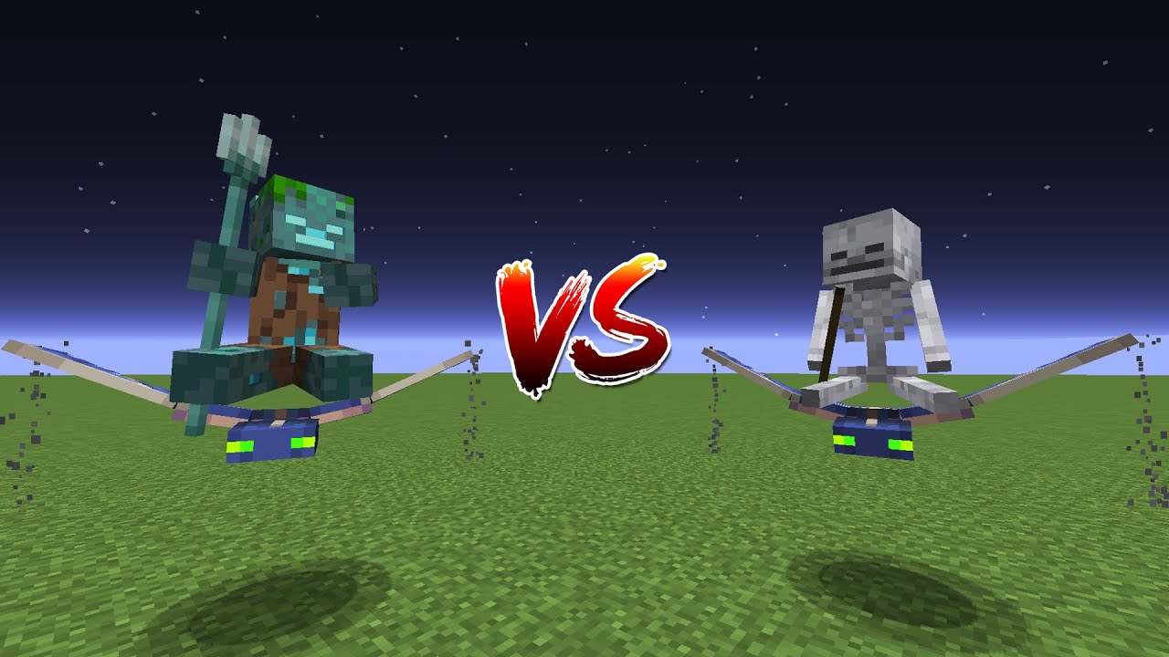 drowned vs skeleton on phantoms - YouTube